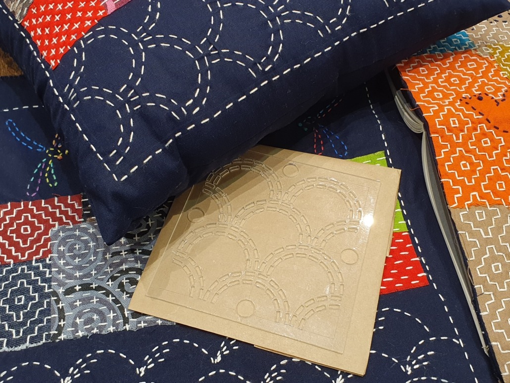 Sashiko Template-Seigaiha (Waves) - Hooray Hoop